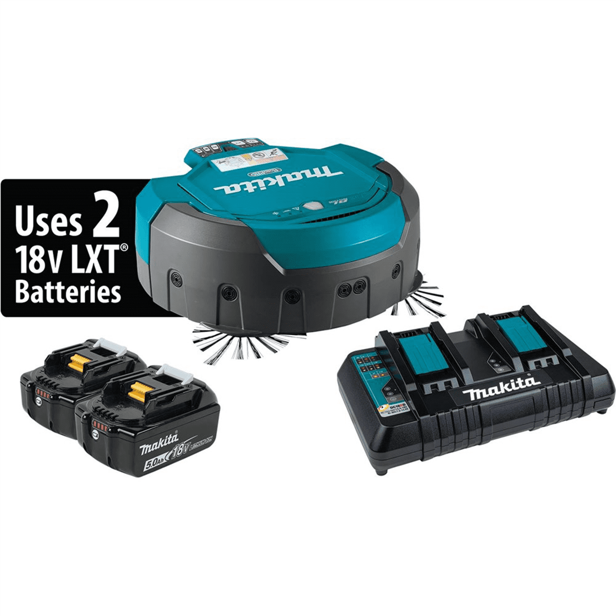 Makita 18V X2 LXT Lith-Ion Brushless Cordless Robotic Vacuum Kit (5.0Ah ...