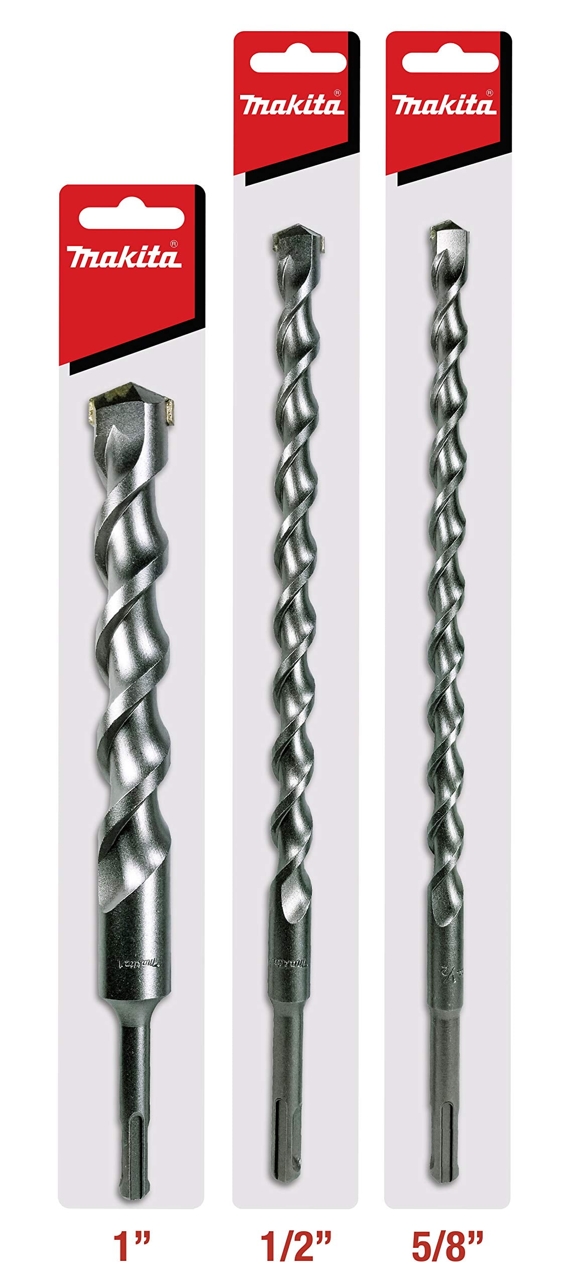 Makita 3 Piece - SDS-Plus Long Drill Bit Set For SDS+ Rotary Hammers ...