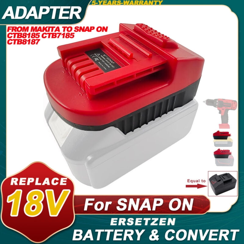 for Makita to for Snap on 18V CTB8185 CTB7185 Battery Adapter, Fit for ...