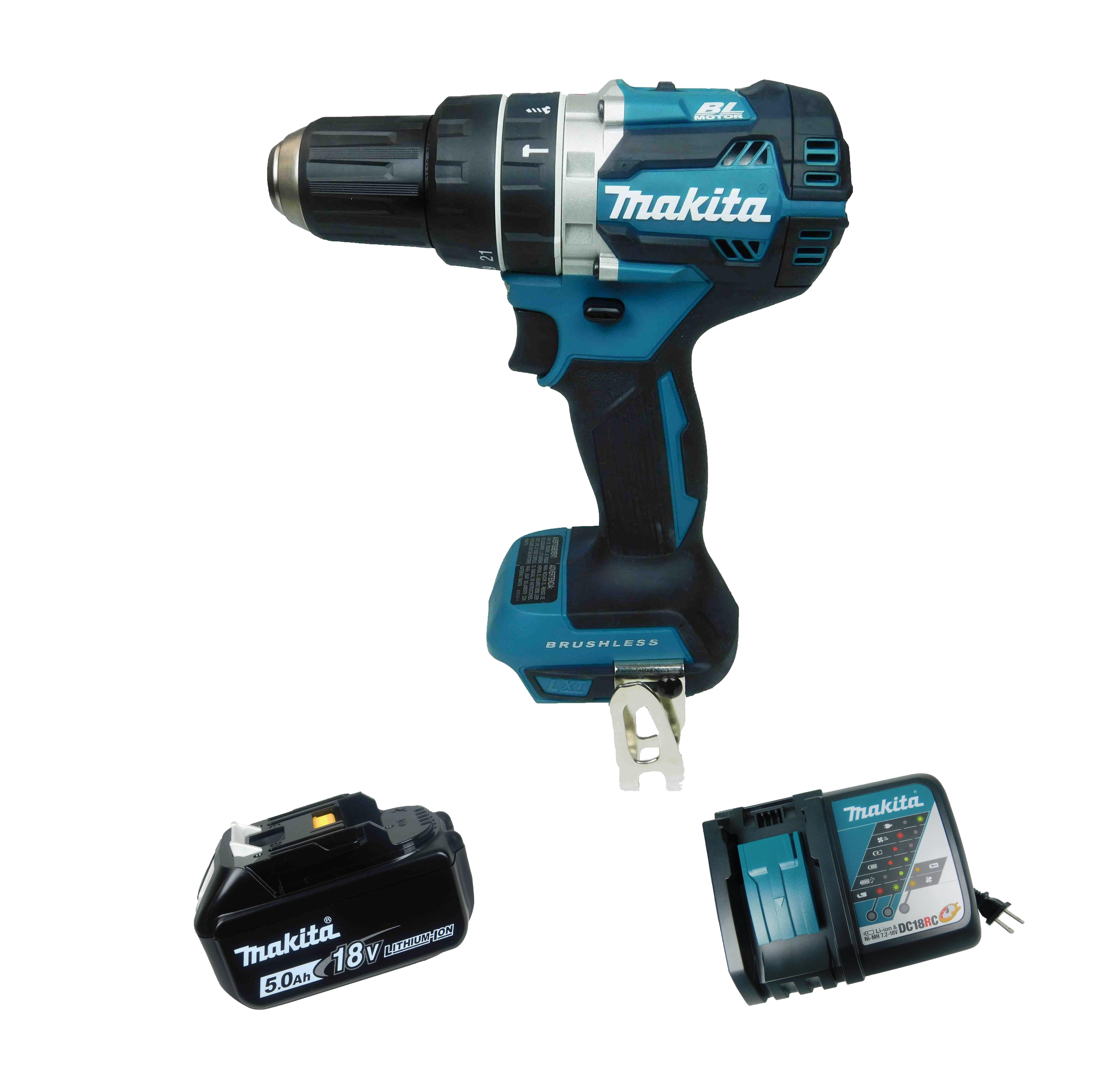 Makita XPH12Z 18V LXT Cordless 1/2" Hammer Driver-Drill w/ 5Ah Battery ...
