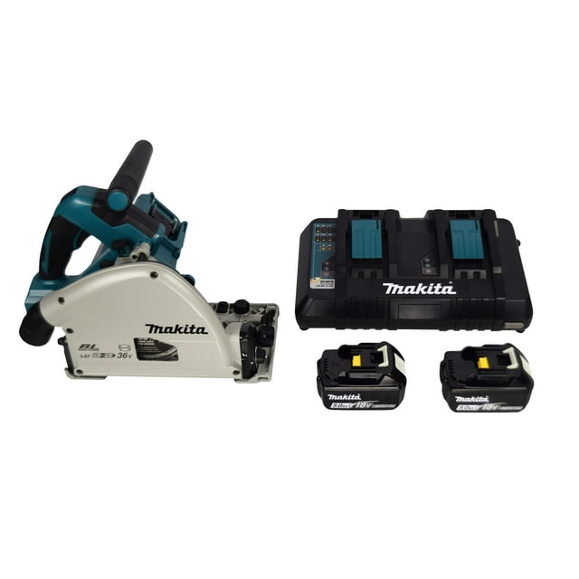 Makita XPS01PTJ 18V Cordless 6.5" Plunge Circular Saw w/ 2 Batteries ...