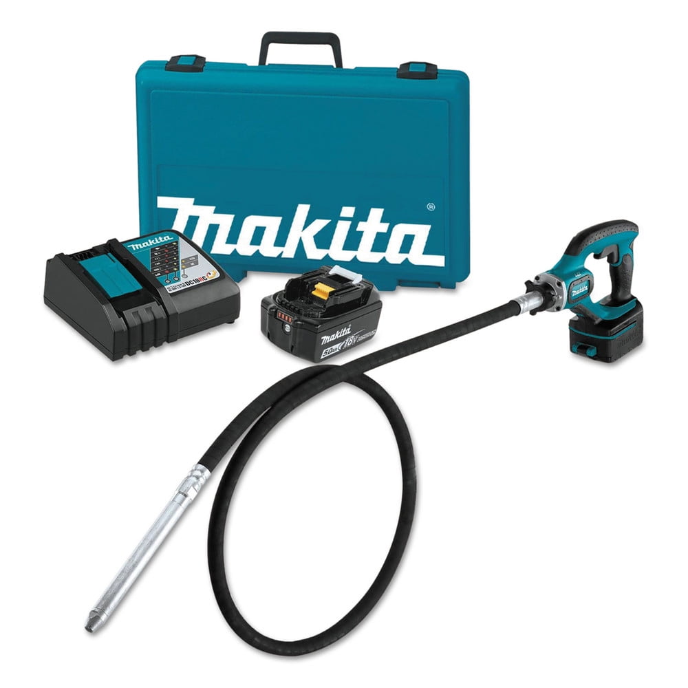 Makita XRV02T, 12,500 VPM, 18V LXT Concrete Vibrator with 8 ft. Shaft ...