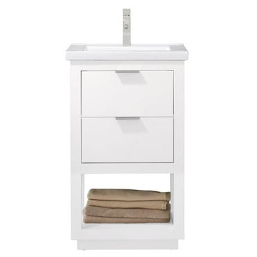 Latoscana OA53OPT3W Oasi 53 Inch Vanity With Left Side Cabinet In White ...