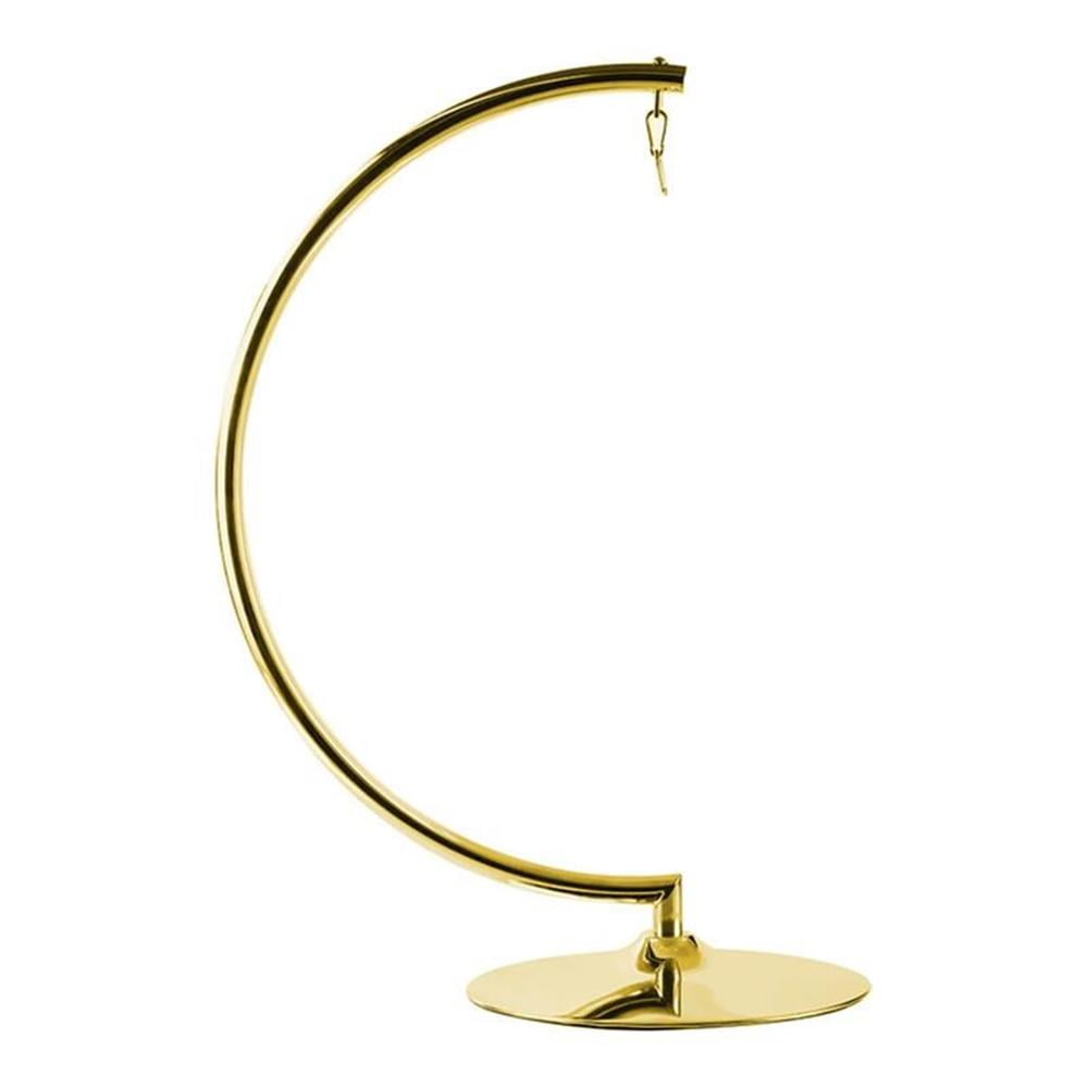 Maklaine 62 inches Mid-Century Metal Bubble Chair Stand in Gold Finish ...