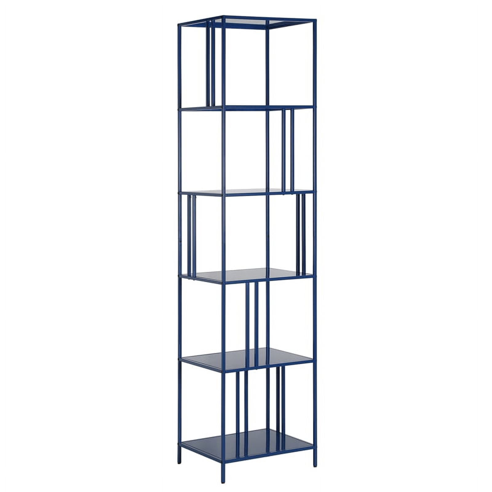 Maklaine Contemporary 18" Wide Bookcase in Mykonos Blue - Walmart.com