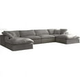 Maklaine Contemporary Gray Velvet Down Filled Modular Sectional Sofa - Walmart.com
