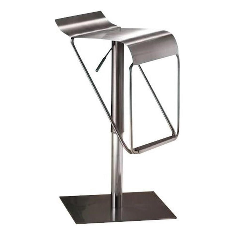 Maklaine Contemporary / Modern Metal Bar Stool in Stainless Steel ...