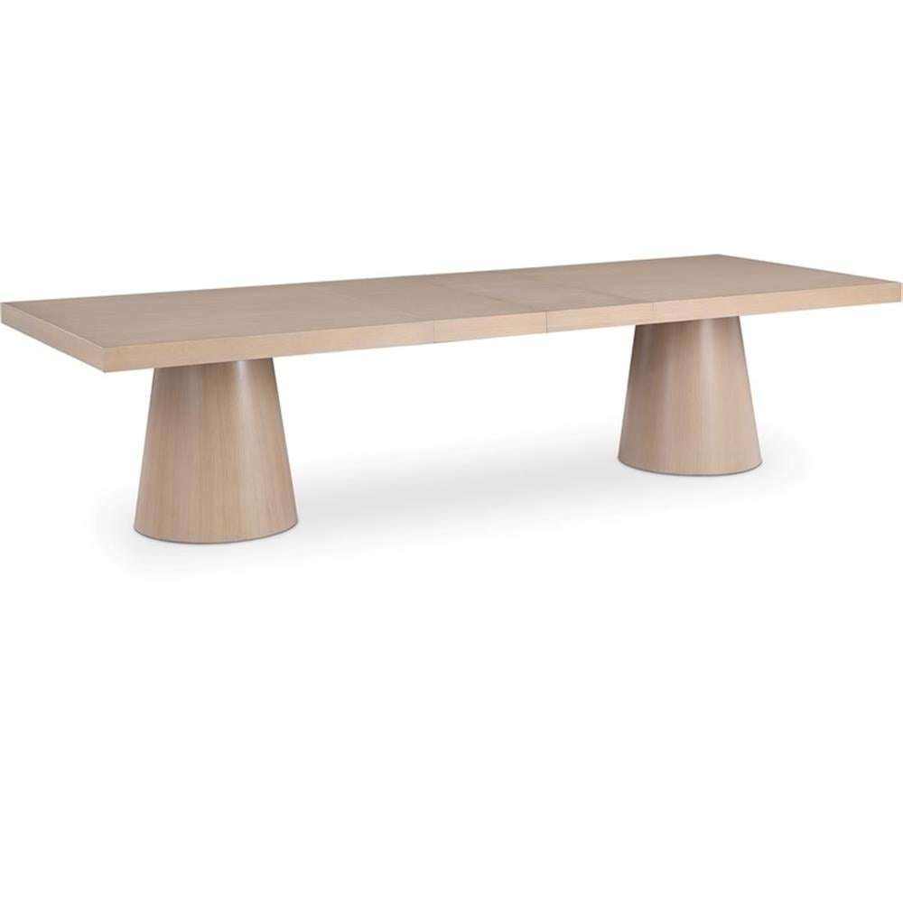 Maklaine Contemporary Rich Natural Finish Oak Veneer Dining Table ...