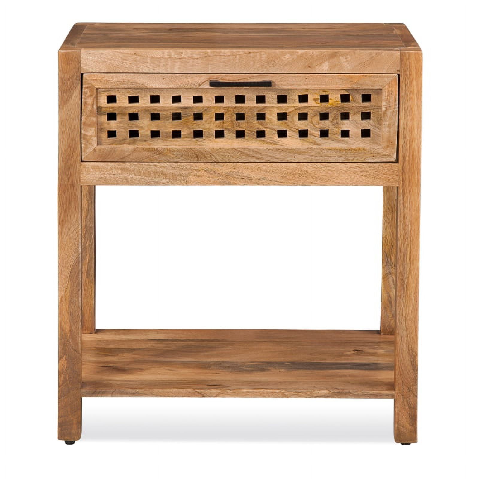 Maklaine Modern / Contemporary Chairside End Table in Brown Wood ...