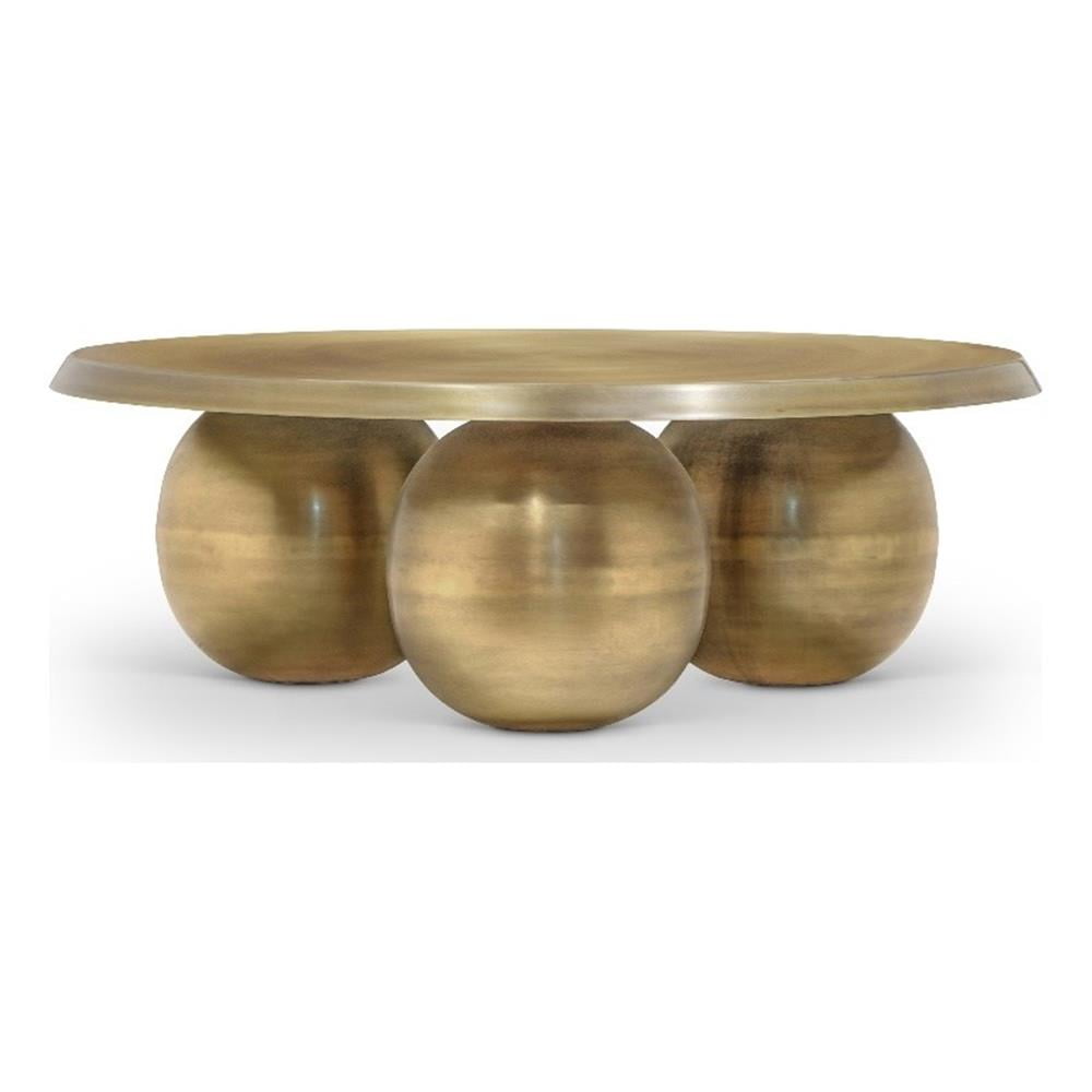 Maklaine Modern / Contemporary Gold Finish Iron Metal Coffee Table ...
