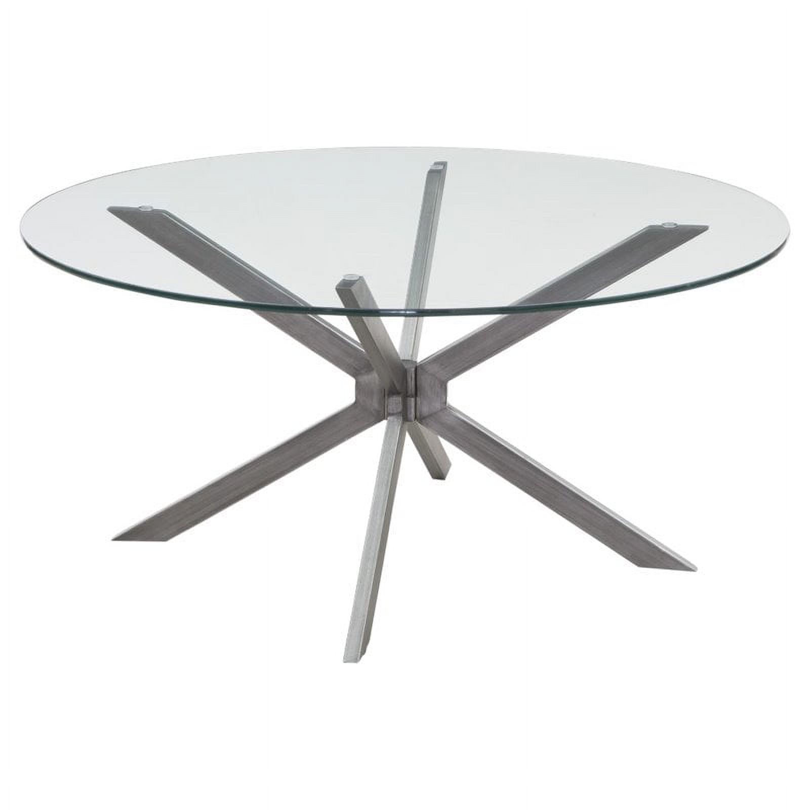 Maklaine Modern / Contemporary Metal Round Cocktail Table in Gunmetal ...