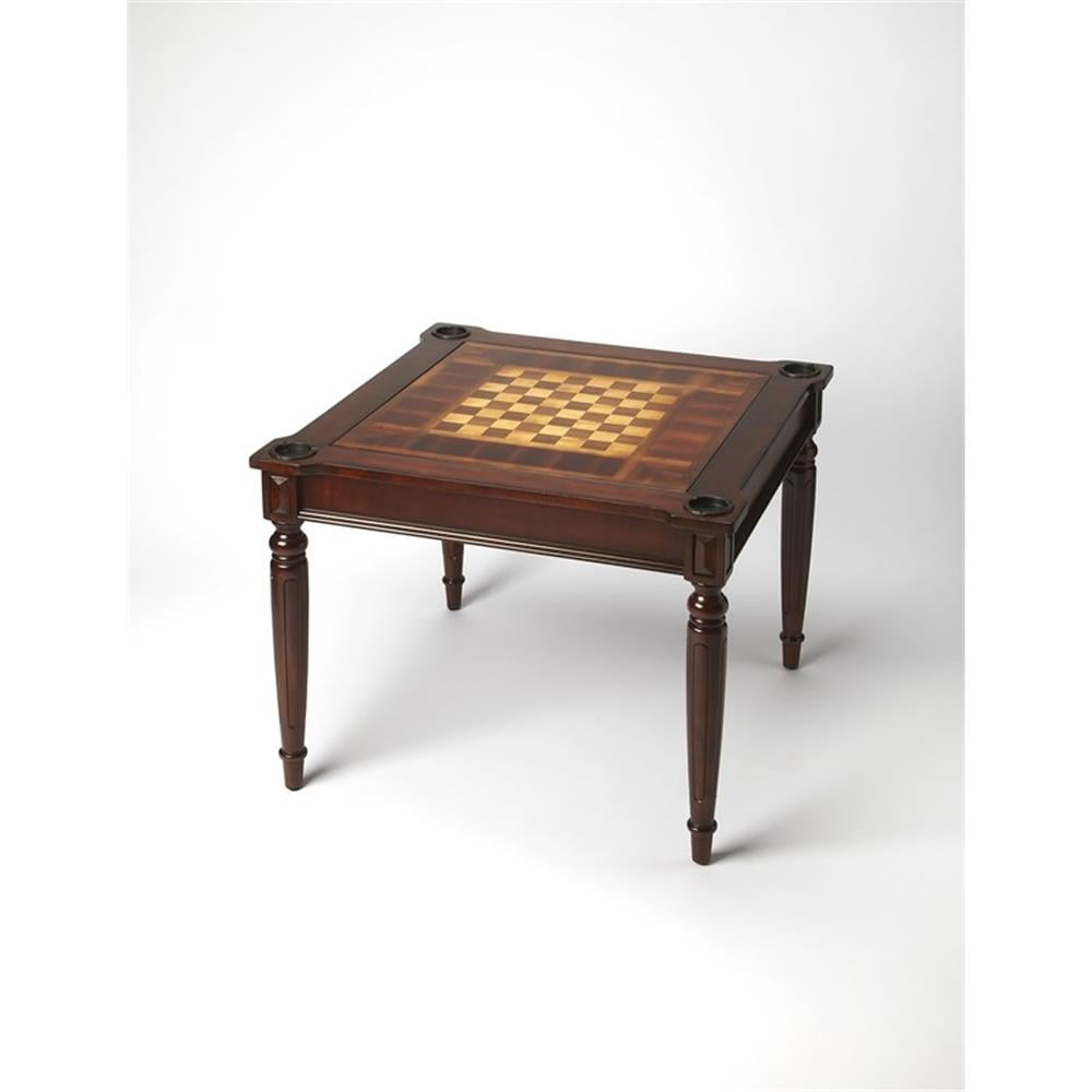 Maklaine Modern / Contemporary Multi-Game Card Table - Cherry Brown ...