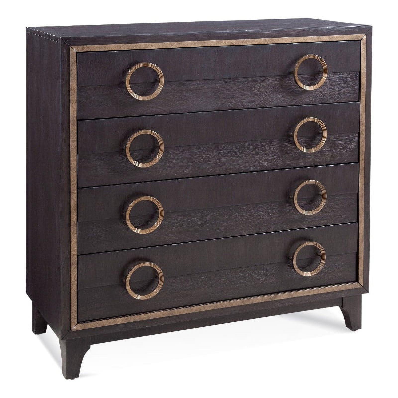 Maklaine Modern / Contemporary Wood Hall Chest in Brown Finish ...