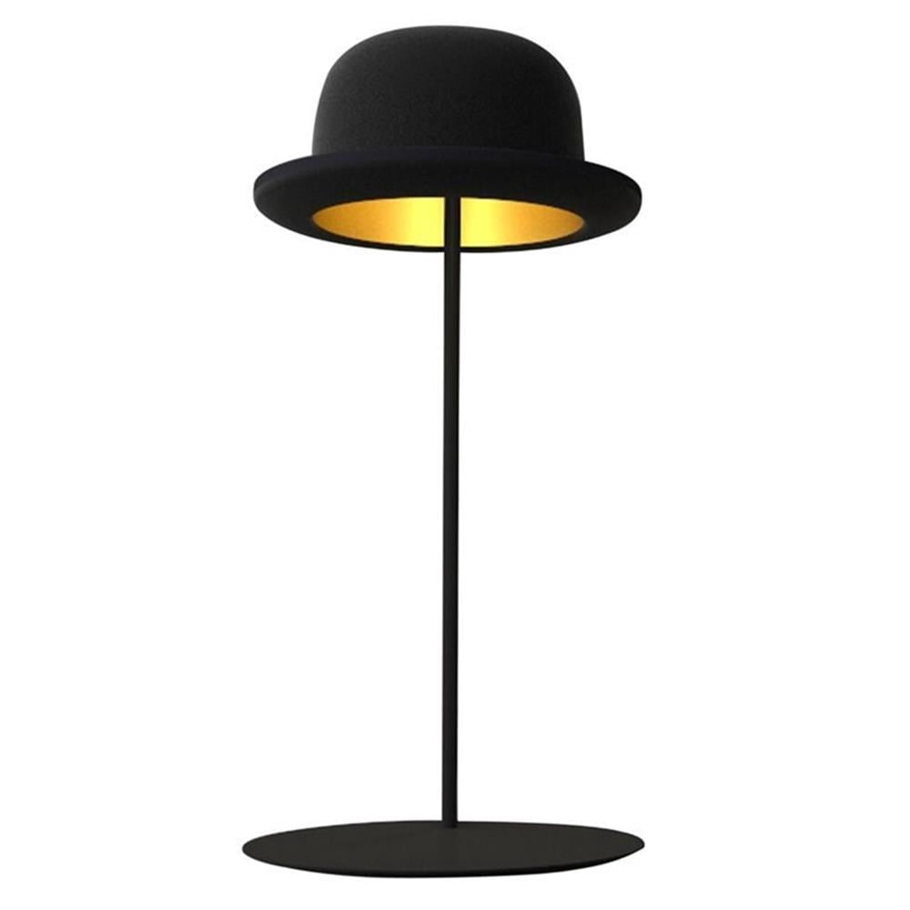 Maklaine Modern Iron Bowler Hat Table Lamp with Gold Lining - Walmart.com