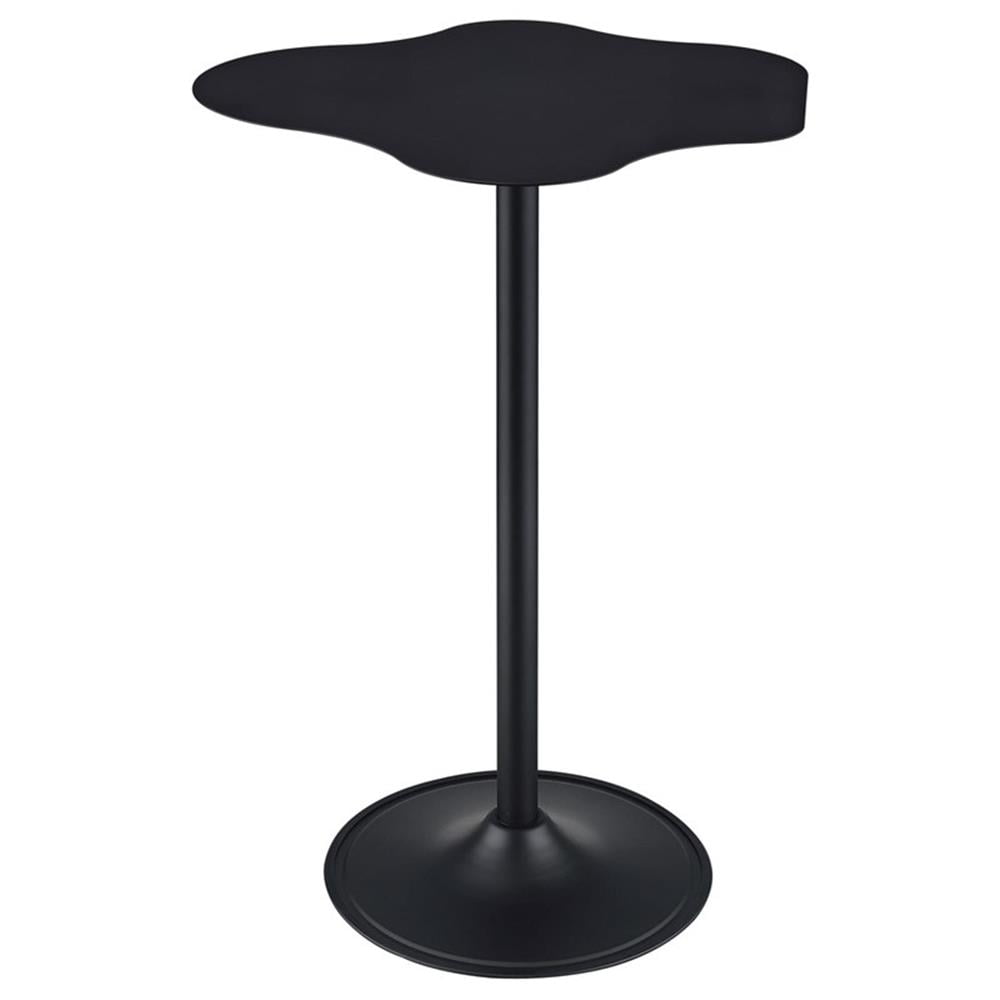 Maklaine Modern Metal Pedestal Cloud-Shaped Top Bar Table in Black ...