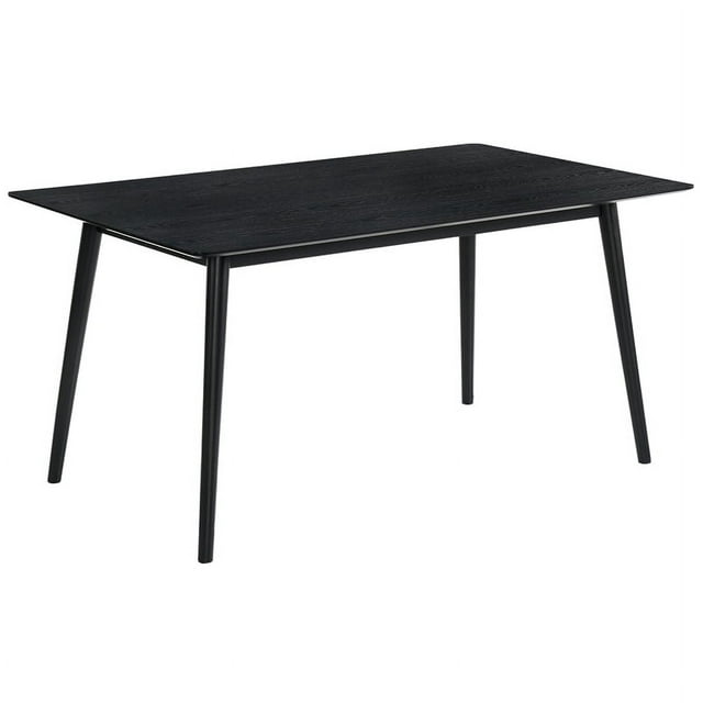 Maklaine Rectangular Contemporary Wood Dining Table in Black - Walmart.com