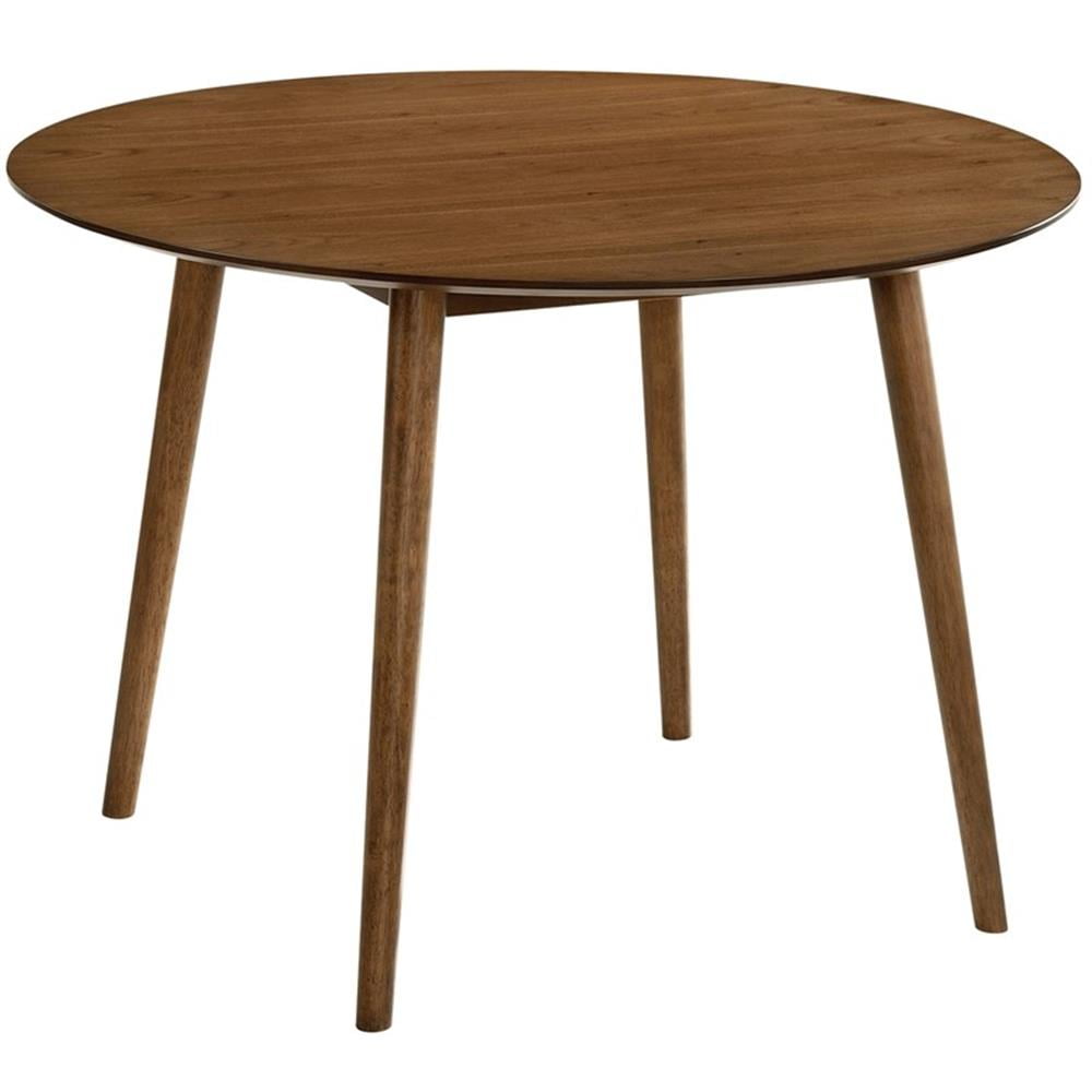 Maklaine Round Scandinavian Design Contemporary Wood Dining Table in ...