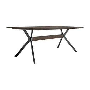Taran Designs Bristol 96" Solid Wood Trestle Dining Table in Dark Brown ...