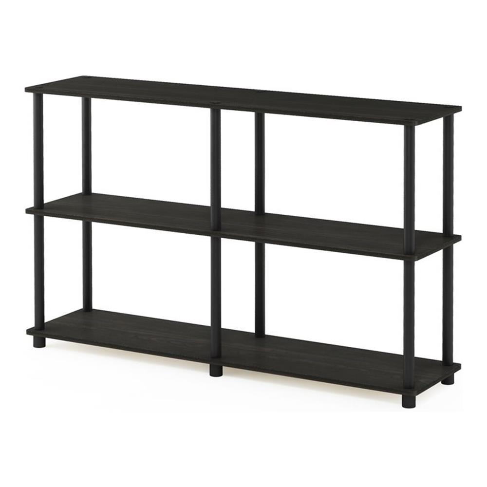 Maklaine Turn-N-Tube Wood 3-Tier Double Size Storage Display Rack in ...