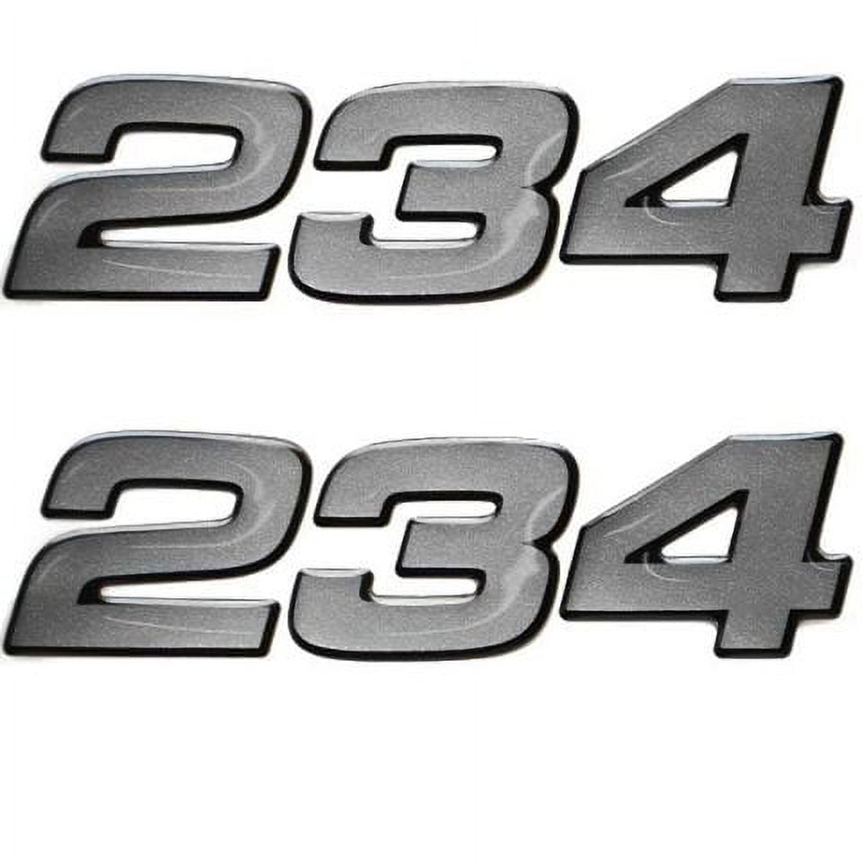 Mako Boat 234 Raised Emblem Decals | 5 1/2 Inch Silver (Pair) - Walmart.com