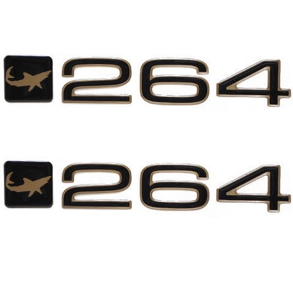 Mako Boat Raised Emblem Decal Stickers | Shark 264 Gold (Pair ...
