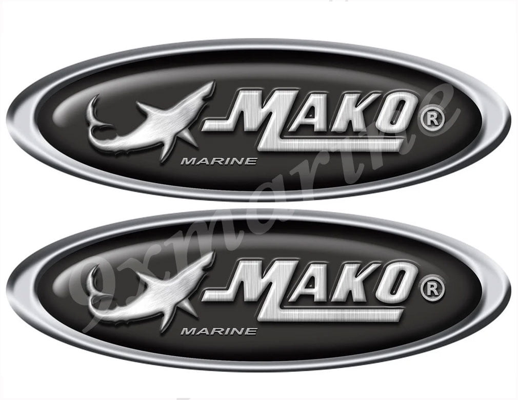 Mako Boat oval stickers. Remastered stickers for boat restoration ...