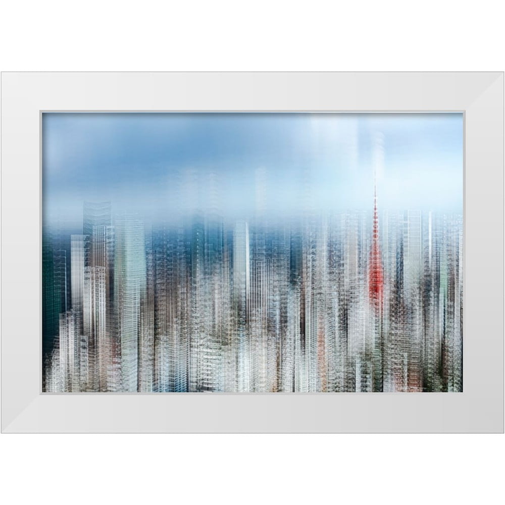 Makoto, Sasaki 14x11 White Modern Wood Framed Museum Art Print Titled - tokyo layers - Walmart.com