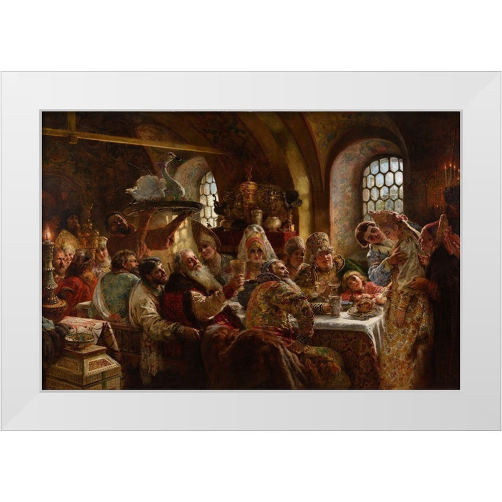 Makovsky, Konstantin 18x13 White Modern Wood Framed Museum Art Print ...
