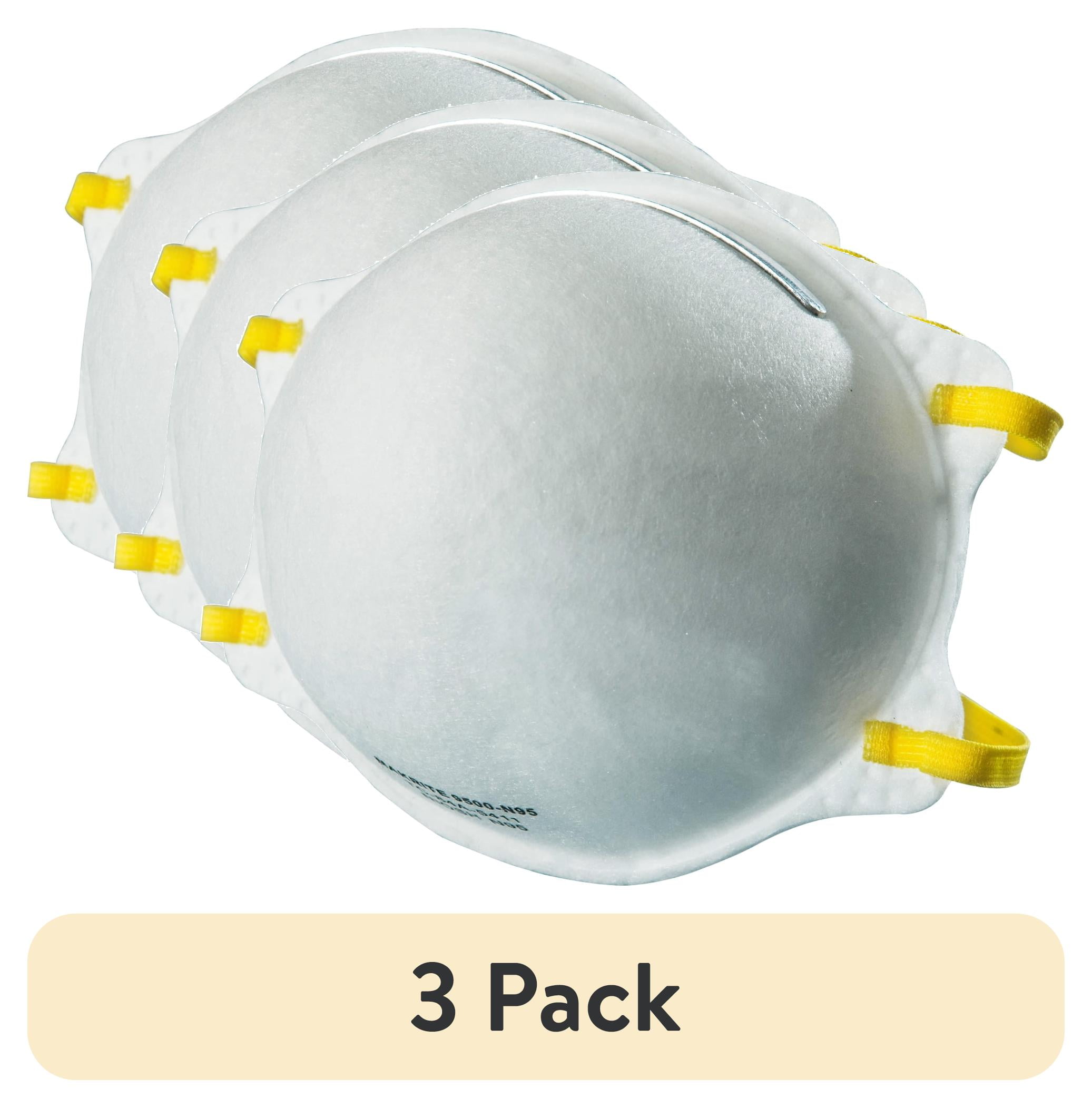 (3 pack) Makrite MRN95MSK N95 Disposable Respirator Mask White 20 Count ...