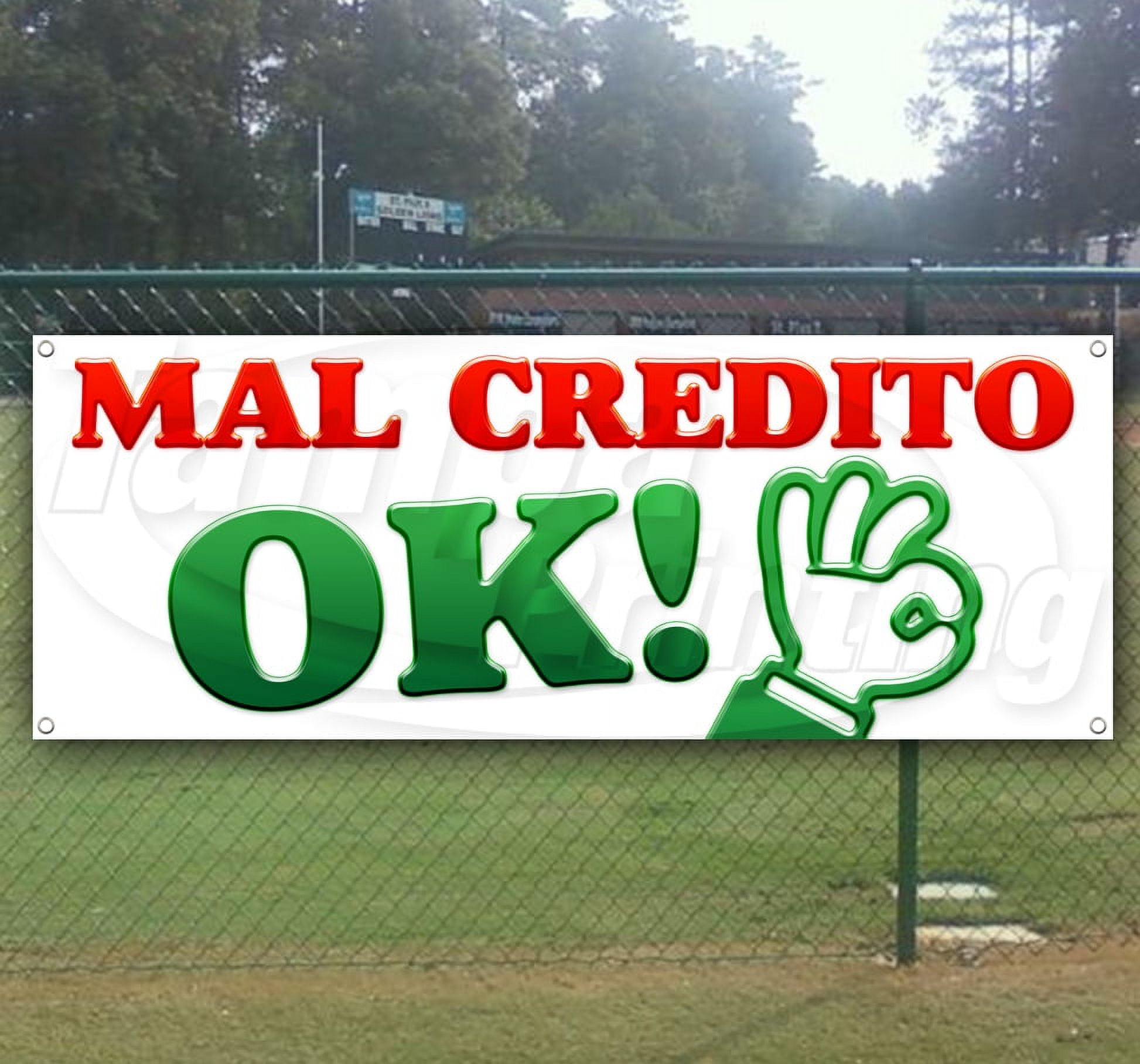 Mal Credito 13 oz Vinyl Banner With Metal Grommets - Walmart.com