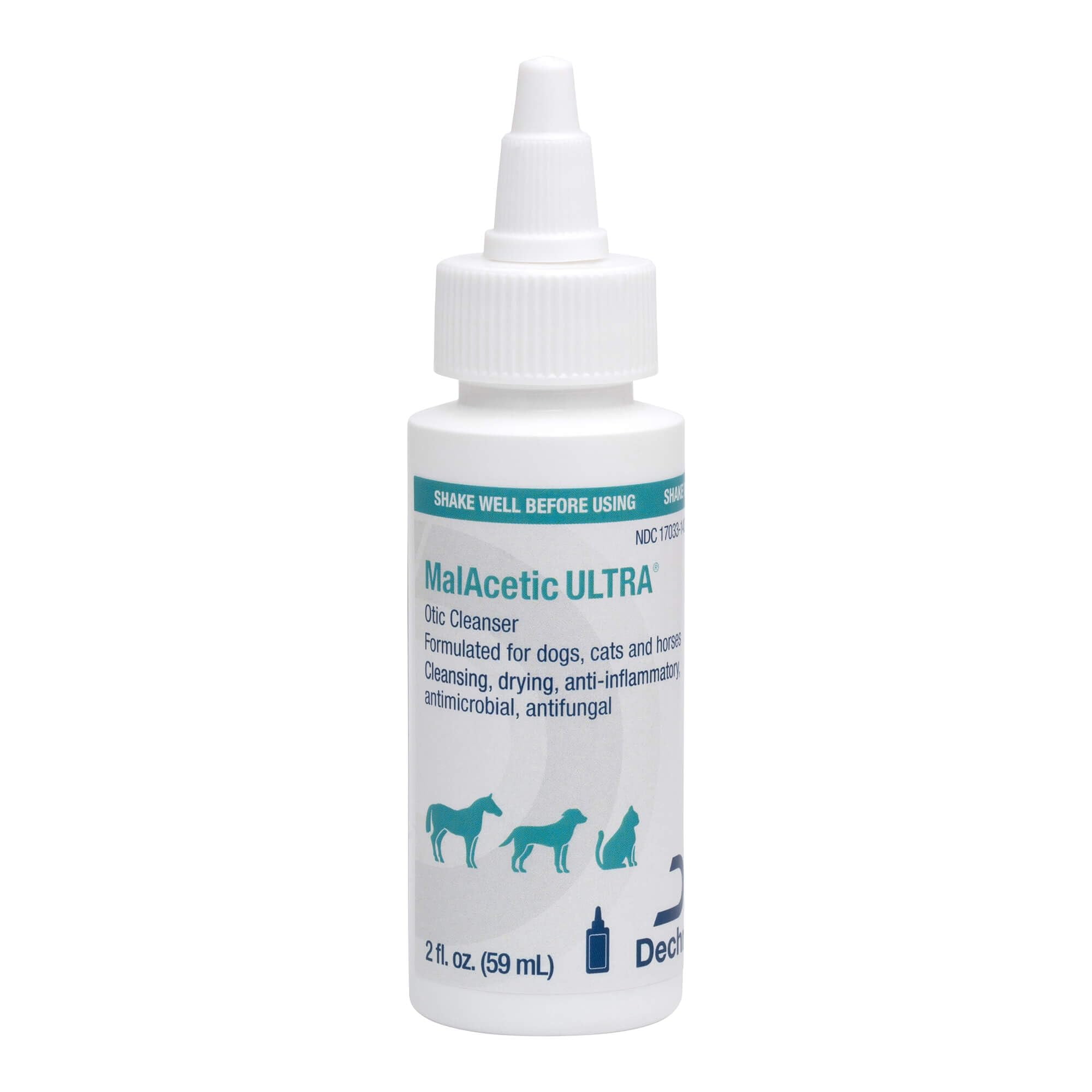 MalAcetic ULTRA Otic Cleanser for Dogs, Cats and Horses, 2 oz SF1 ...
