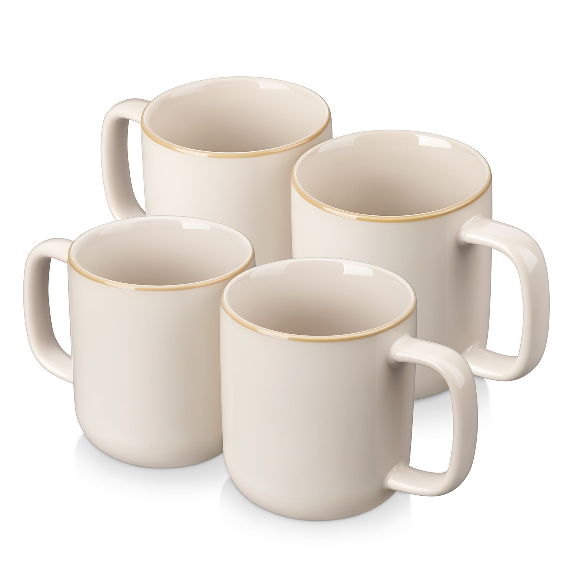Malacasa Stoneware Coffee Mugs Set, 16 oz Coffee Cups Set of 4 ...