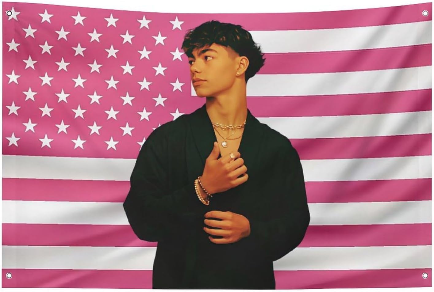 Malachi Barton Pink American Flag Tapestry for Women and Men, for ...