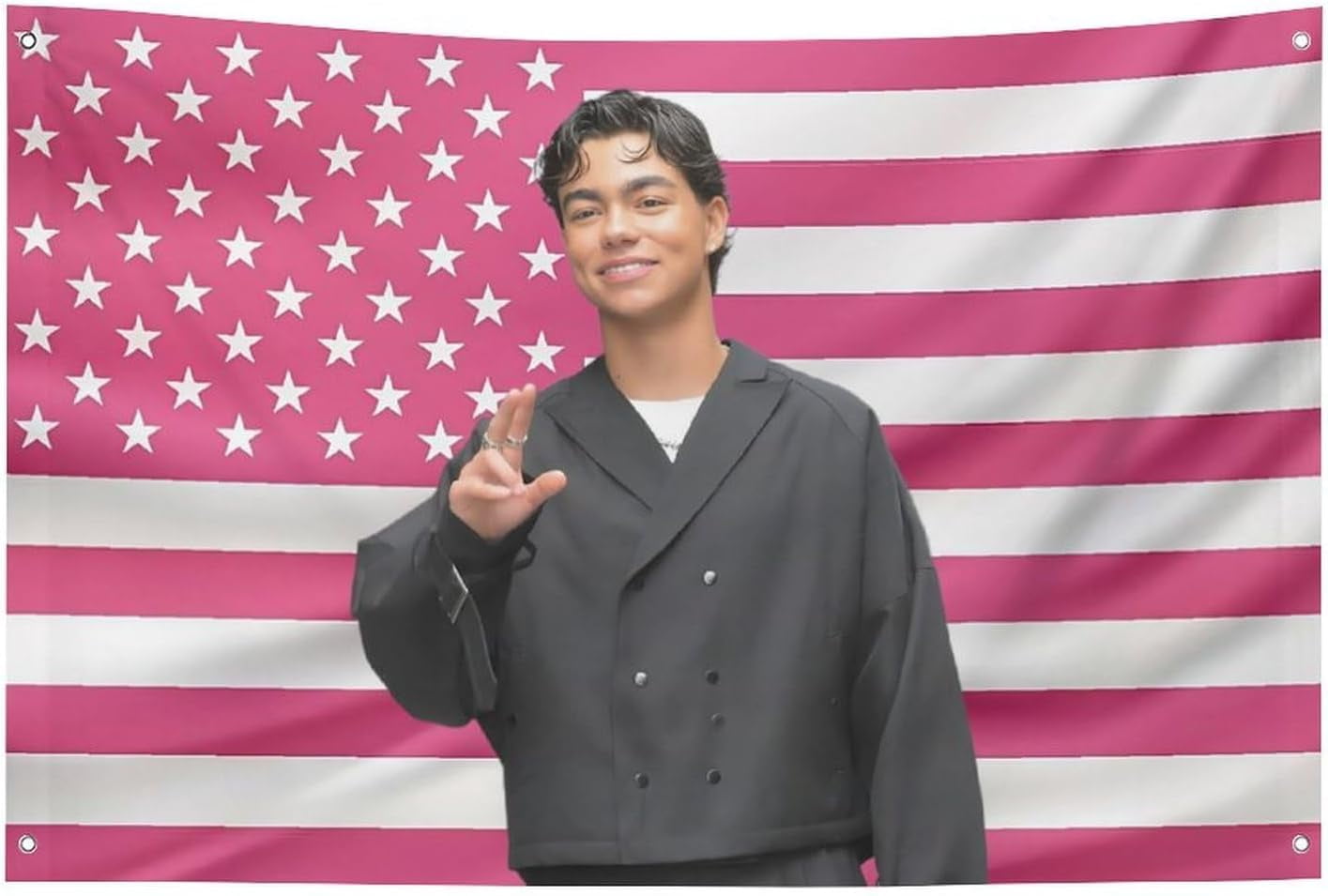 Malachi Barton Pink American Flag Tapestry for Women and Men, for ...