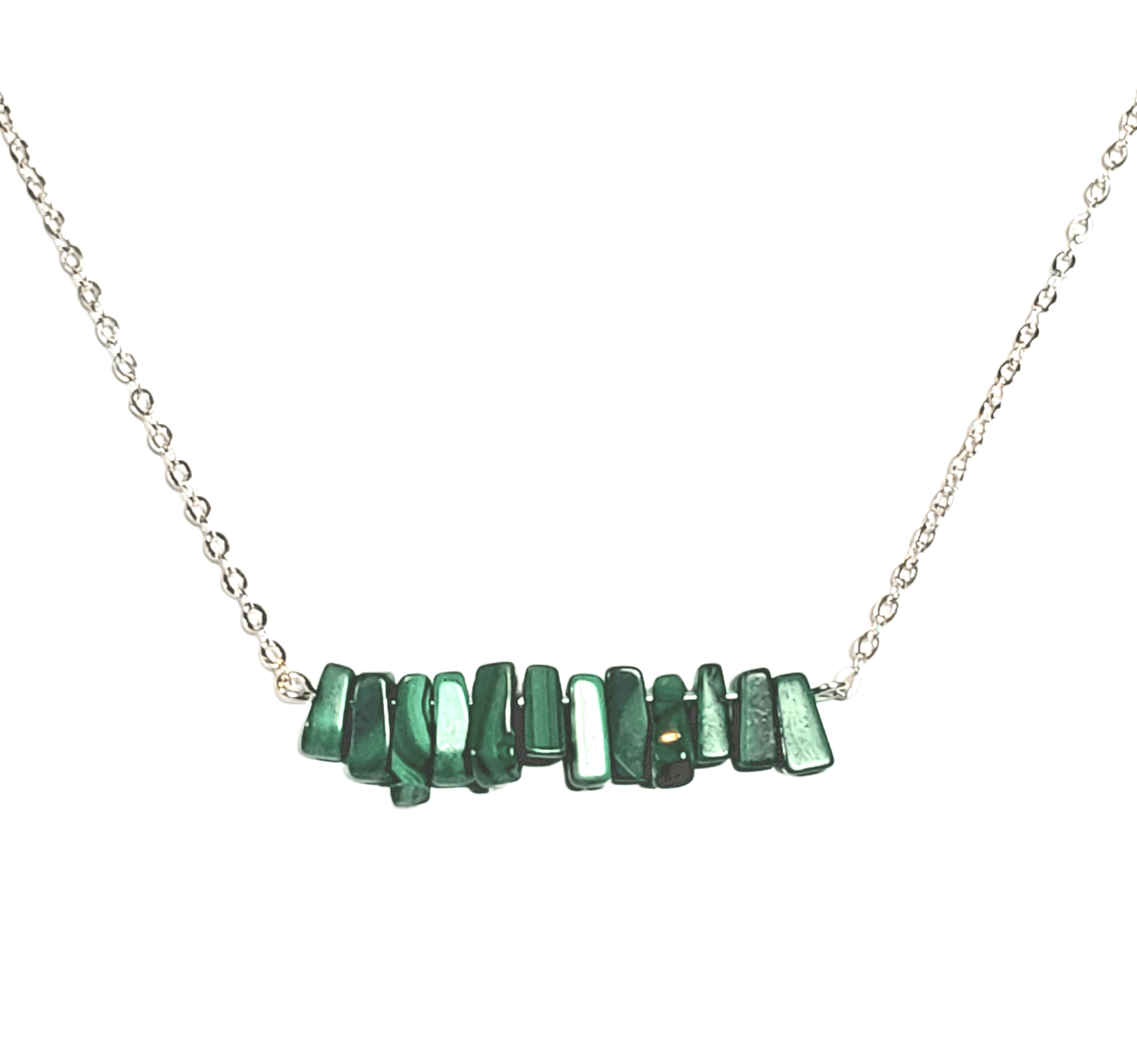 Malachite Chip Necklace - Walmart.com