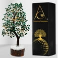 Malachite Crystal Tree - Healing Crystal Bonsai Tree Room Decor Office ...