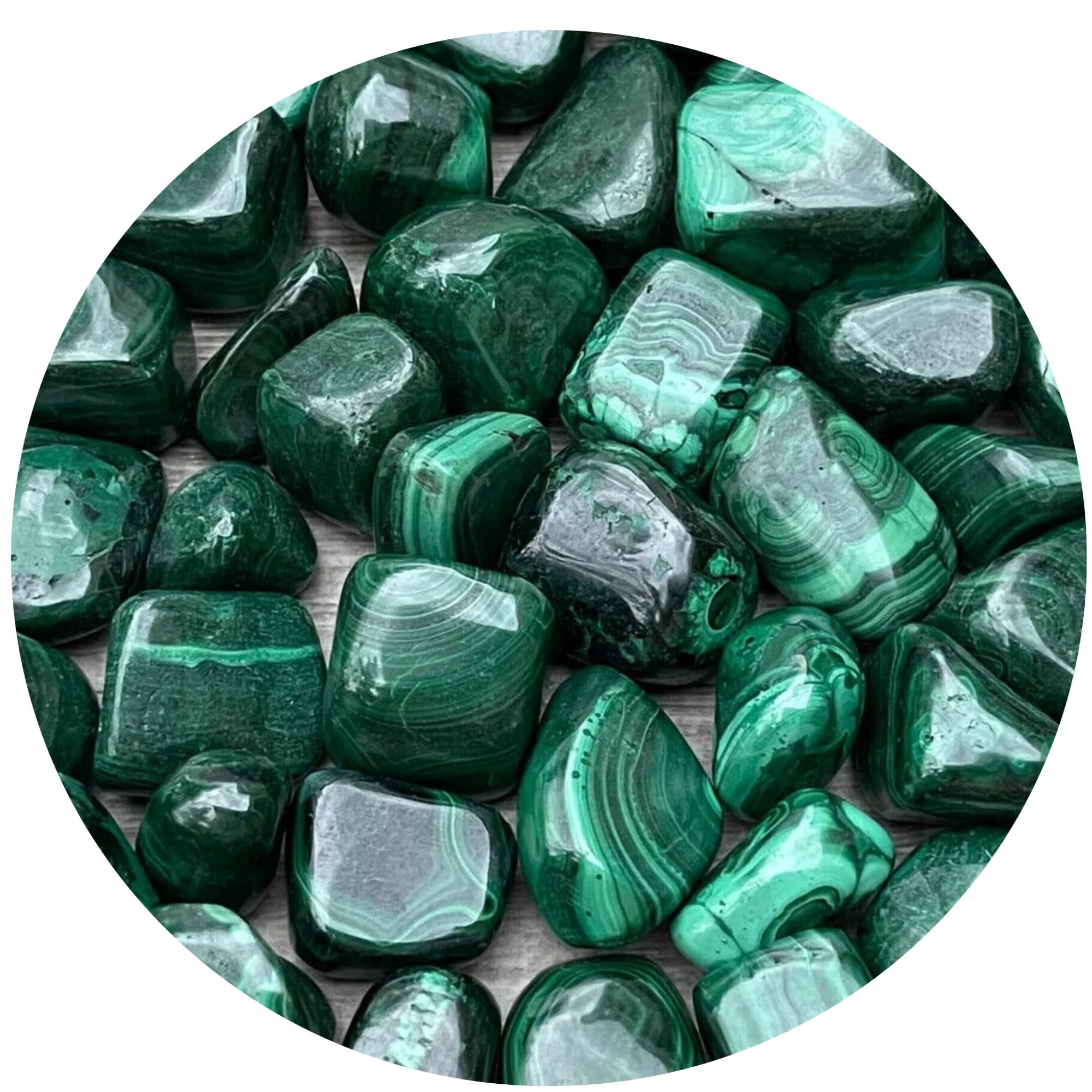 Malachite Tumbled Stones, Polished Natural Malachite Gemstone ...
