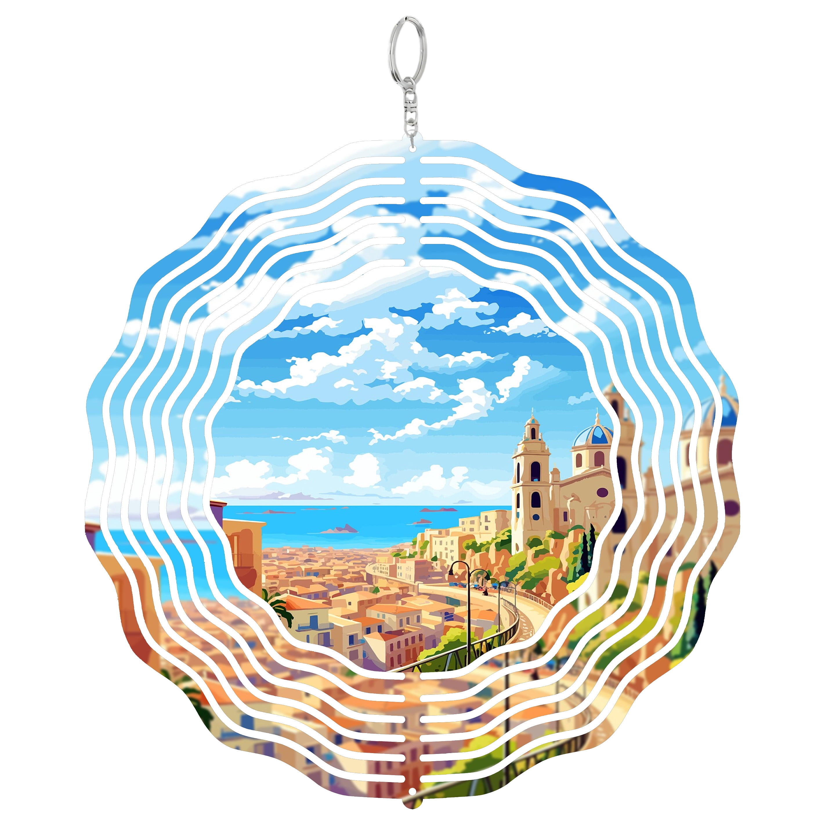 Malaga Alcazaba 3D Wind Spinner Stainless Steel Kinetic Art Garden ...