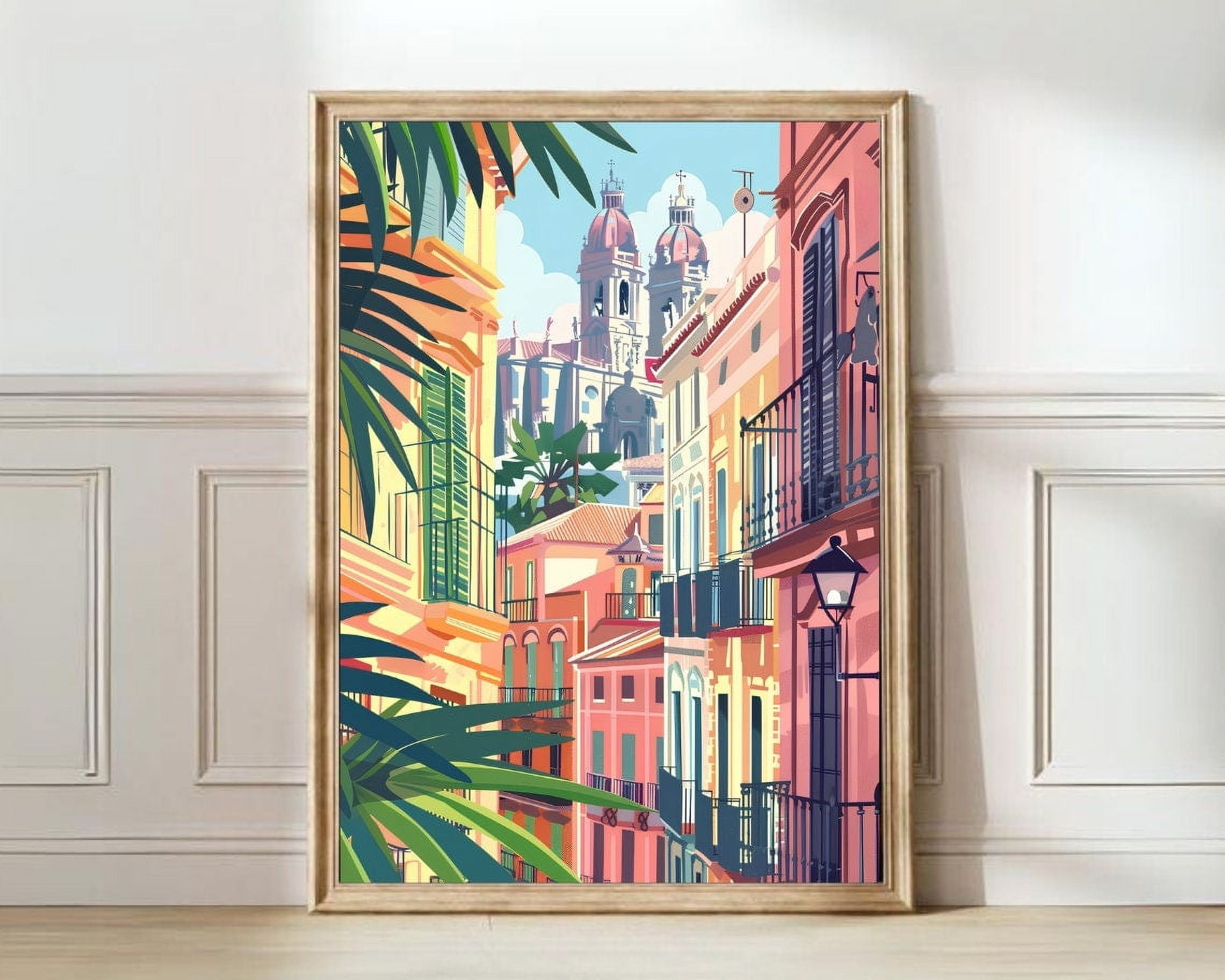 Malaga Print Malaga Illustration Spain Travel Poster Malaga Poster ...