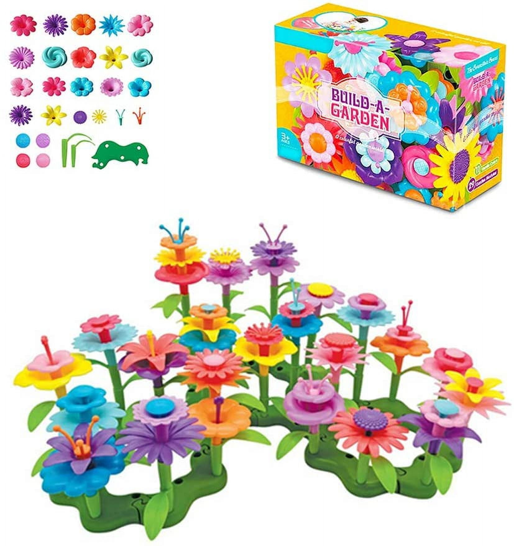 Malai Colorful Flower Patch Garden Building Toys, 109 Colored Blocks ...