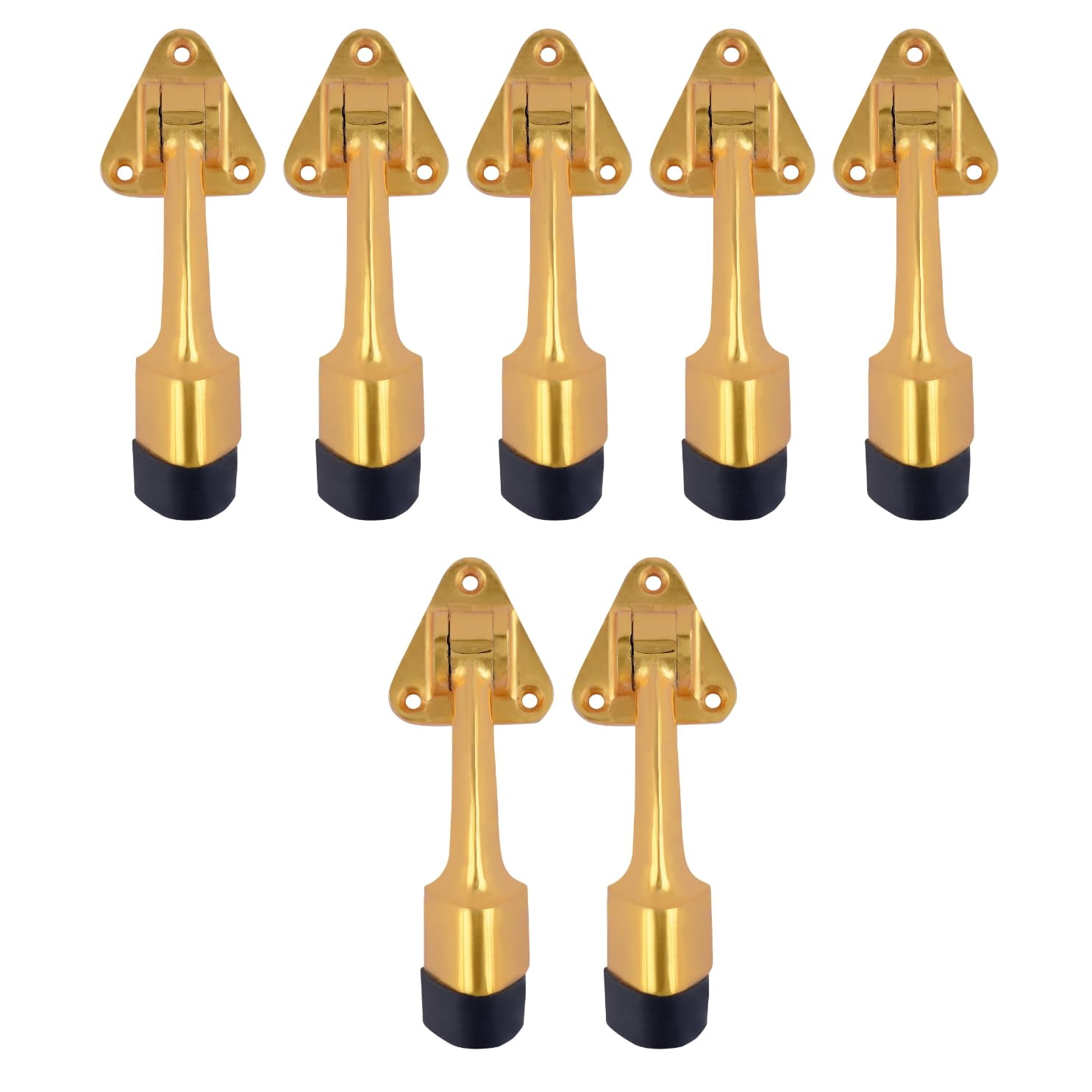 Malaikah Triangle Gold Heavy Duty Gate Stopper for The Door with Rubber ...