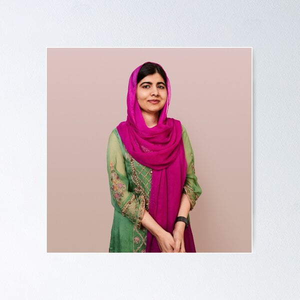 Malala Yousafzai (Inspirational Women) Poster Wall Art, Modern Wall ...