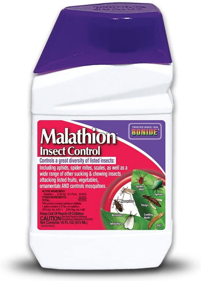 Malathion Insect Control, 16 oz Ready-to-Mix Concentrate Bug & Spider ...