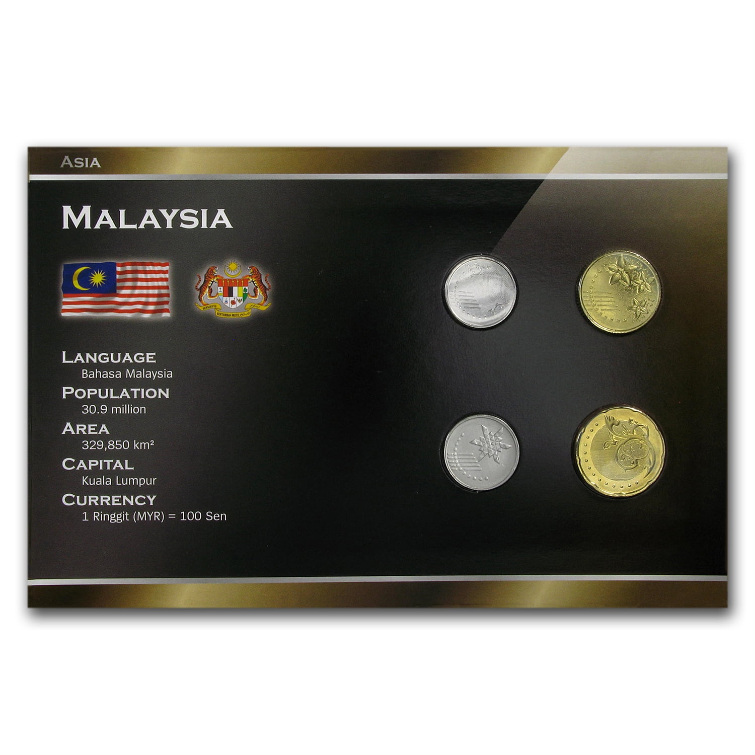 Malaysia 5 Sen- 50 Sen 4-Coin Set BU - Walmart.com