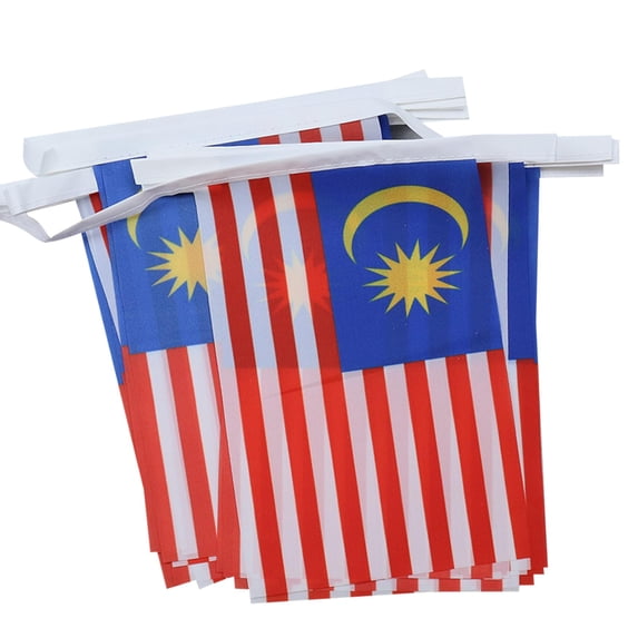 Malaysia Bunting 20 flags 9'' x 6'' - Walmart.com