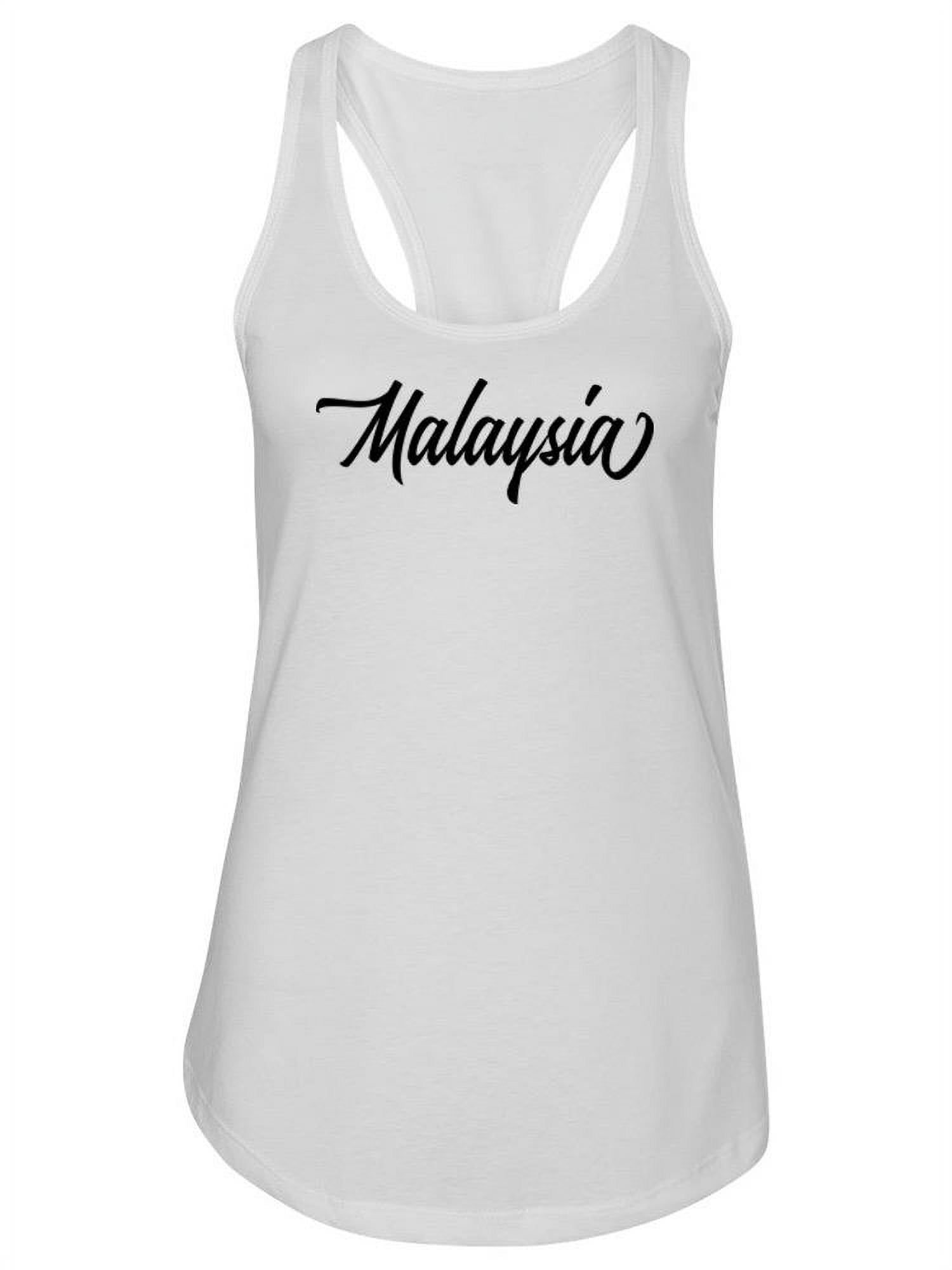 Malaysia Cursive Script Tank Women -Image by Shutterstock, Female Small ...