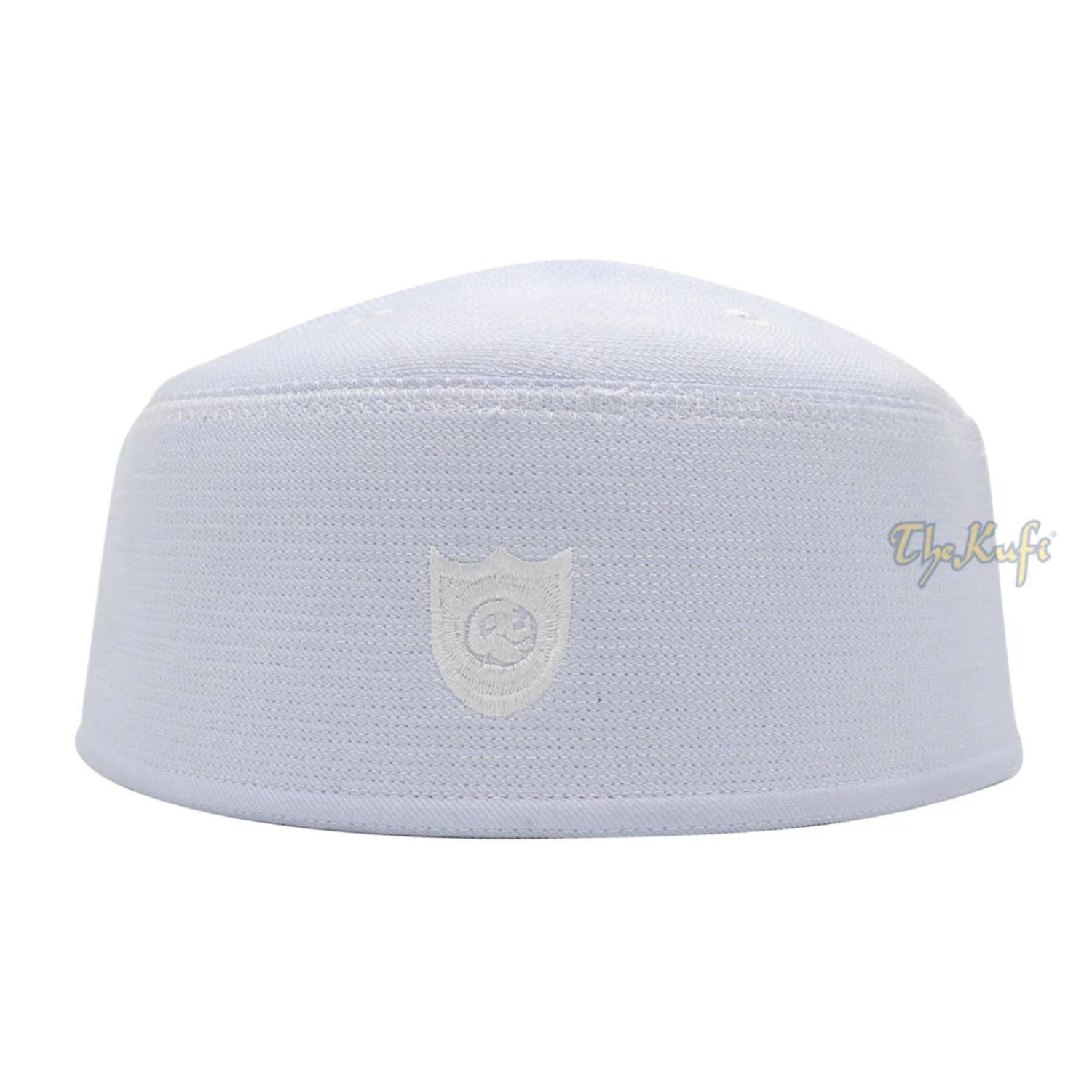 Malaysian-style Muslim Kufi Hat – White Rigid Stitched Oval Peci ...