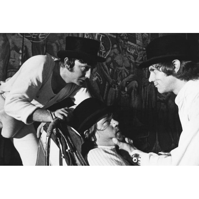 Malcolm McDowell and Warren Clarke and James Marcus in A Clockwork ...