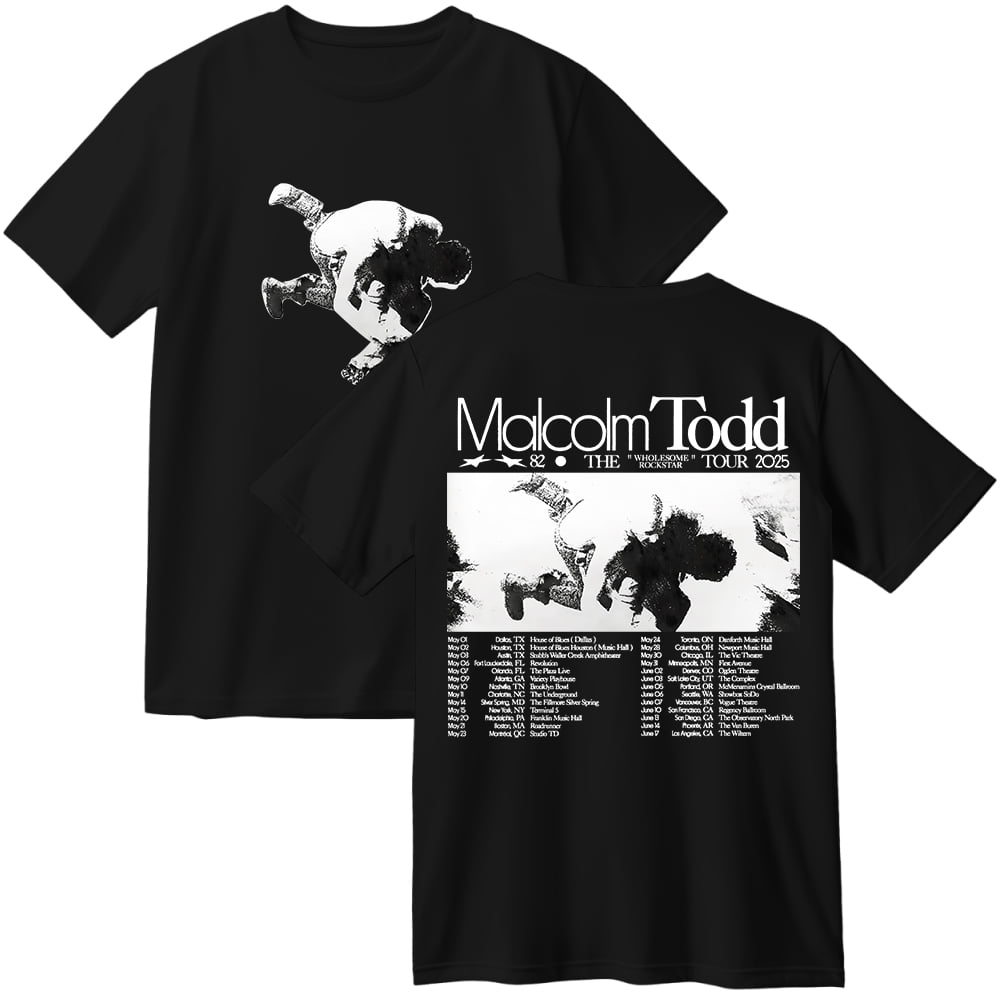 Malcolm Todd 2025 Tour Merch Cotton T-Shirt Women Men Casual Crewneck ...