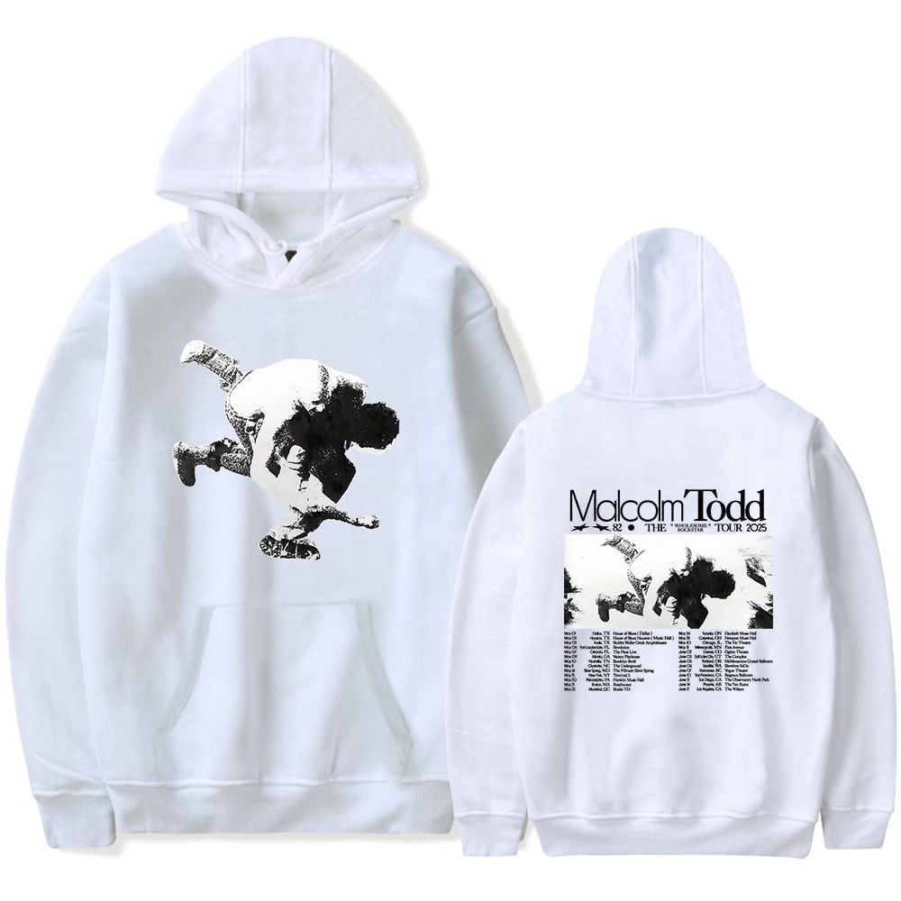 Malcolm Todd 2025 Tour Merch Hoodie Pockets Drawstring Unisex Hooded ...
